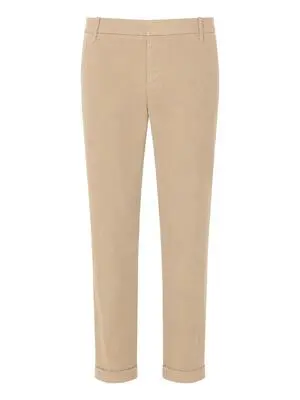 DONDUP DONDUP Tailored Stretch Cotton Trousers Beige
