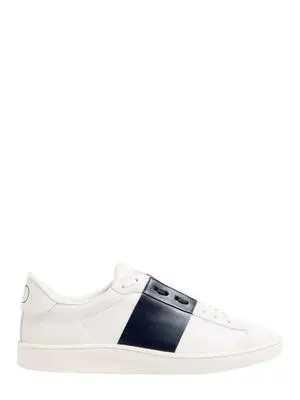 Valentino Garavani Open Royco Sneaker In Calf Leather With Nappa Band And Logo Heel - White