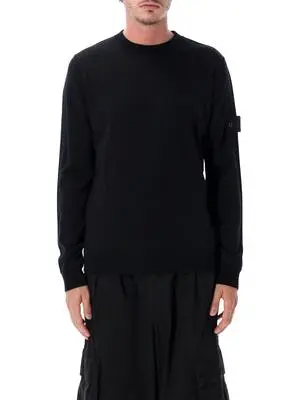 Stone Island Stone Island Crewneck Wool-Blend Sweater Nero