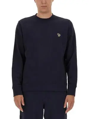 Paul Smith Zebra Embroidered Sweatshirt For - Blue