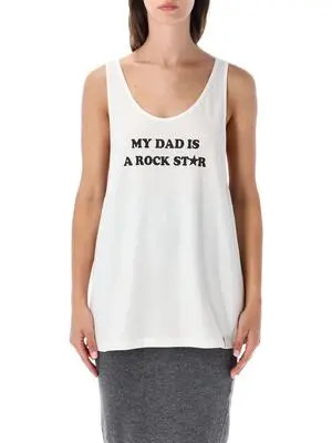 Stella McCartney STELLA MCCARTNEY Sleeveless Graphic Print Tank Top Bianco