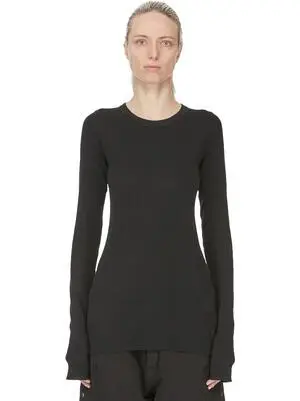 Rick Owens RICK OWENS DRKSHDW Medium-Weight Cotton Long-Sleeve T-Shirt Nero