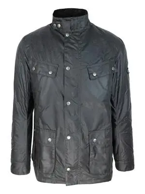 BARBOUR INTERNATIONAL Waxed Cotton Jacket With Stand Collar - Sage
