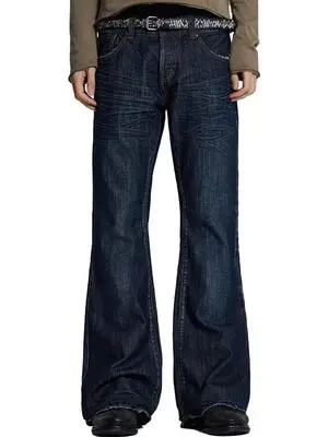 JADED LONDON Coated Jude Flare Leg Jeans - Denim
