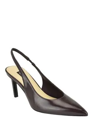Nine West Nine West Verone Faux Leather Slingback Pumps Dark Red