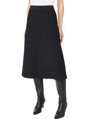 Halogen Sweater Knit Midi Skirt - Rich Black