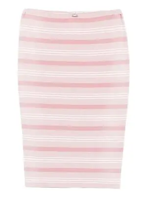 PRADA PRADA Pink Striped Cotton Skirt