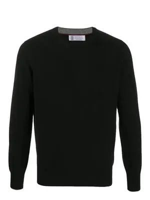Brunello Cucinelli Cashmere Crew Neck Jumper - Black