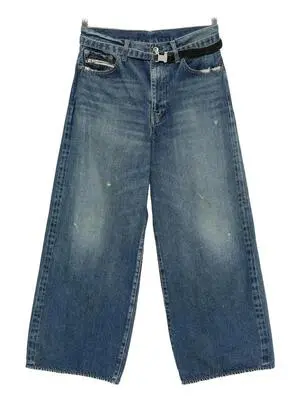 Sacai Wide-leg Denim Jeans - Blue