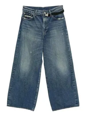 Sacai Wide-leg Denim Jeans - Blue