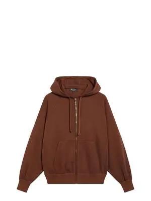 Loro Piana Brown Cotton Hoodie - Red