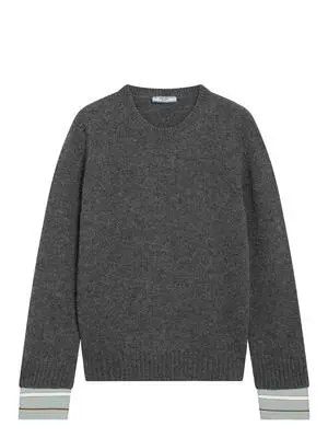 PRADA Prada Wool And Cashmere Sweater With Shirt Cuff Detail