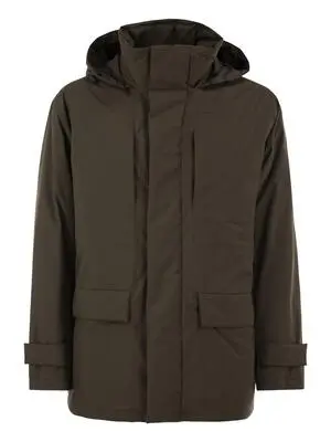 Herno Technical Hooded Padded Parka - Brown