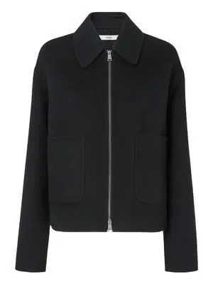 Fendi Fendi Wool Zip-Up Jacket Black