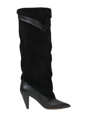 Isabel Marant Étoile Slouchy Cone-heel Pointed Toe Boots - Black