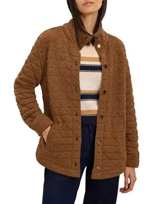 NIC+ZOE Quilted Femme Knit Jacket - Saddle