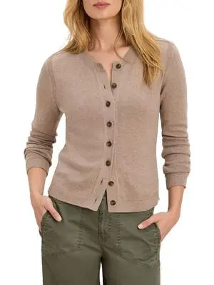 NIC+ZOE Cotton Button-front Cardigan - Malt