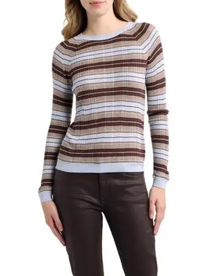 Rag & Bone Teresa Striped Crewneck Sweater - Light Blm