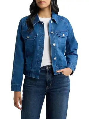 CITY BLUES Denim Bomber Jacket - Medium Indigo