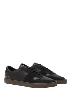 COMMON PROJECTS Bball Duo Suede-trimmed Leather Sneakers - Black