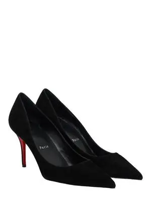 CHRISTIAN LOUBOUTIN Miss Z Suede Pumps - Black