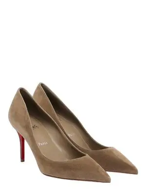 CHRISTIAN LOUBOUTIN Miss Z Suede Pumps - Brown