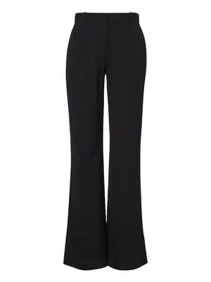 THE ROW Coleman Wool Gabardine Straight Pants - Black