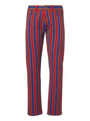 Versace Striped Straight Jeans - Multicoloured