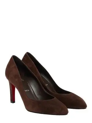 CHRISTIAN LOUBOUTIN Fannylove Suede Pumps - Brown