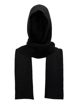 THE ROW Cashmere Hooded Scarf - Black