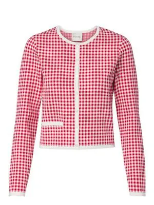 Posse Micah Gingham Cardigan - Red