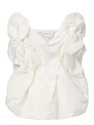 Magda Butrym Draped Bustier Top - White