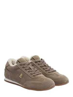 Bogner Valencia Shearling-lined Suede Sneakers - Beige