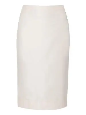 Gucci Silk Faille Pencil Skirt - White