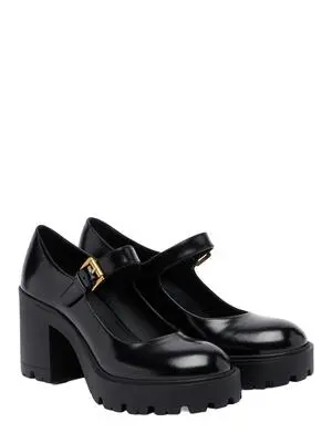 Prada Patent Leather Mary Jane Pumps - Black
