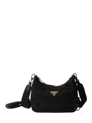 Prada Quilted Re-nylon Shoulder Bag - Black