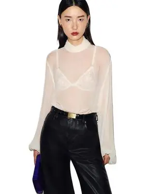 REFORMATION Reformation Velma Blouse Ivory