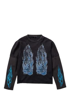 WHO DECIDES WAR Flame Glass Double Jersey - Black