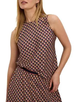 NIC+ZOE Transit Tiles Top - Red Multi