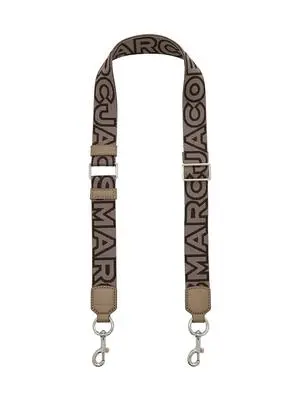 Marc Jacobs The Thin Outline Logo Webbing Strap - Cement Multi