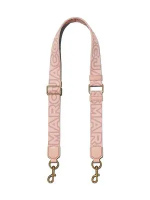 Marc Jacobs The Thin Outline Logo Webbing Strap - Rose Multi