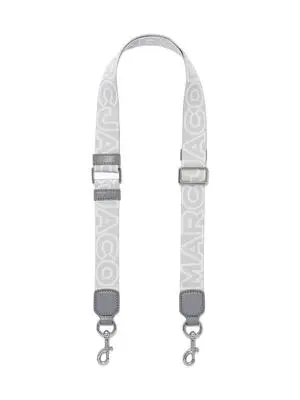 Marc Jacobs The Thin Outline Logo Webbing Strap - Wolf Grey Multi