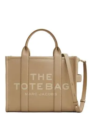 Marc Jacobs The Leather Medium Tote Bag In Camel