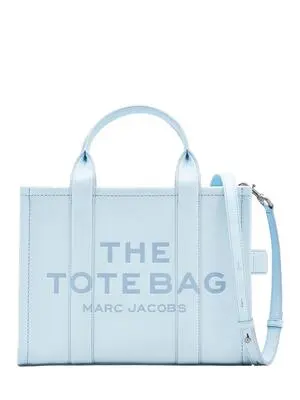 Marc Jacobs The Leather Medium Tote Bag In Cloud Blue