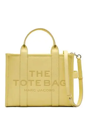 Marc Jacobs The Leather Medium Tote Bag In Custard