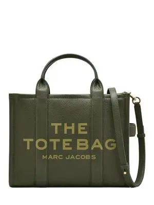 Marc Jacobs The Leather Medium Tote Bag In Forest