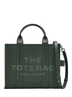 Marc Jacobs The Leather Medium Tote Bag In Ivy