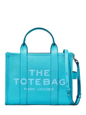Marc Jacobs The Leather Medium Tote Bag In Pool
