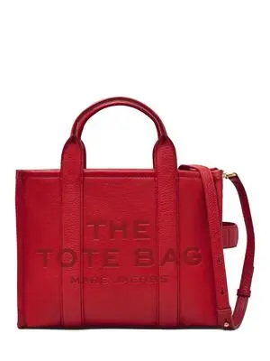 Marc Jacobs The Leather Medium Tote Bag In True Red
