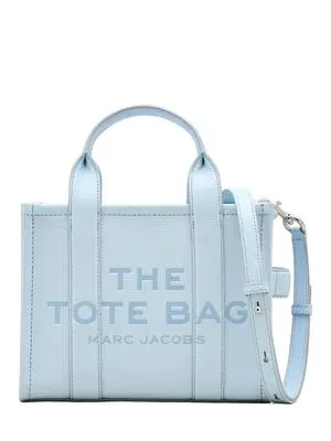 Marc Jacobs The Leather Small Tote Bag In Cloud Blue